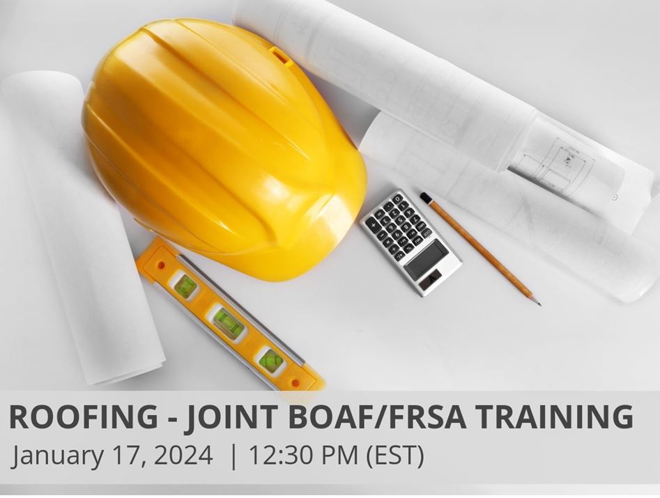 Joint BOAF/FRSA Building Code Training